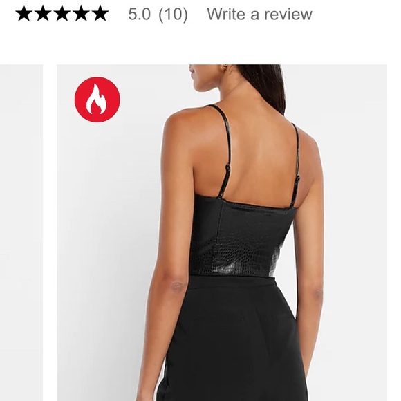 Express | Tops | Express Body Contour Croc Faux Leather Corset Cropped ...